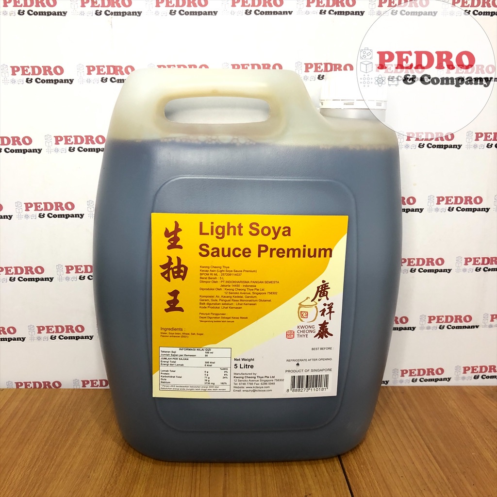 Jual Kwong cheong thye light soya sauce premium 5 liter - kecap asin ...