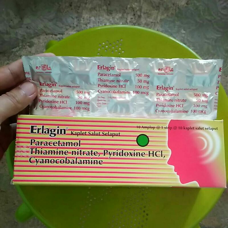 Jual Erlagin Kaplet (Obat Sakit Kepala,Pusing disertai Nyeri) | Shopee ...
