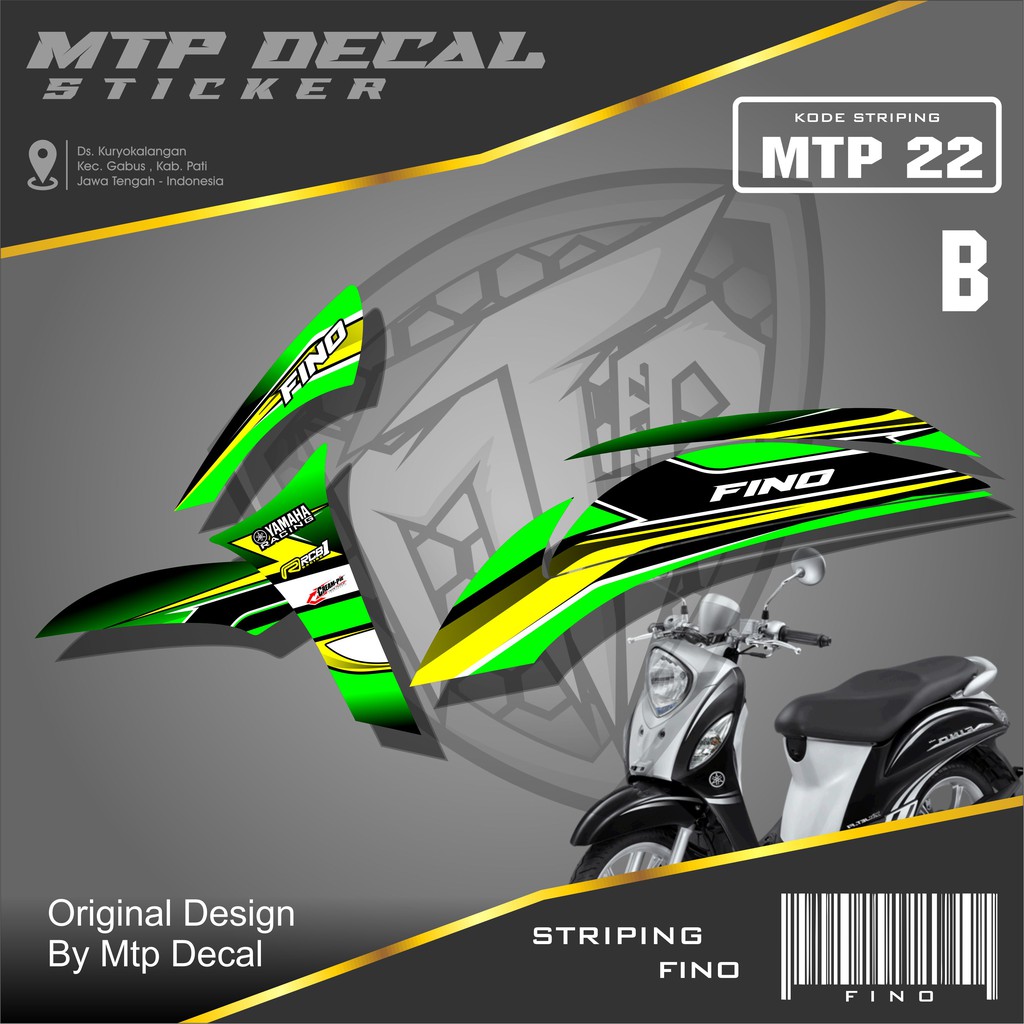 Jual (Promo Murah) Stiker striping fino 125-Sticker Variasi Lis Motor ...