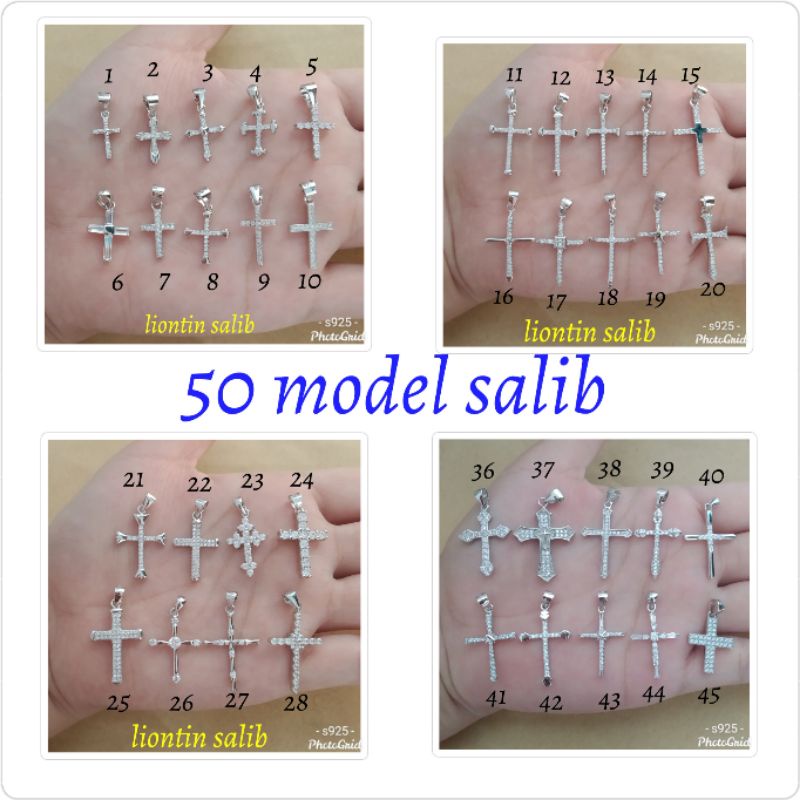 Jual 50 MODEL LIONTIN SALIB PERAK ASLI S925 LAPIS MAS PUTIH | Shopee ...