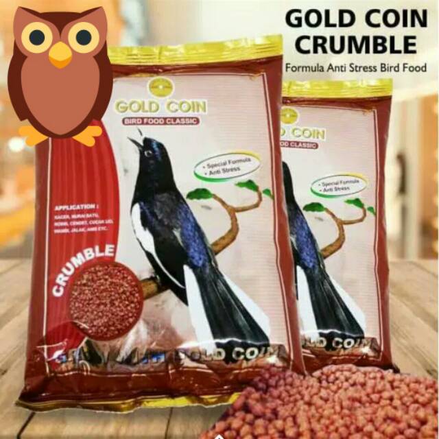 Jual PAKAN BURUNG MURAI KACER GOLD COIN CRUMBLE MERAH | Shopee Indonesia