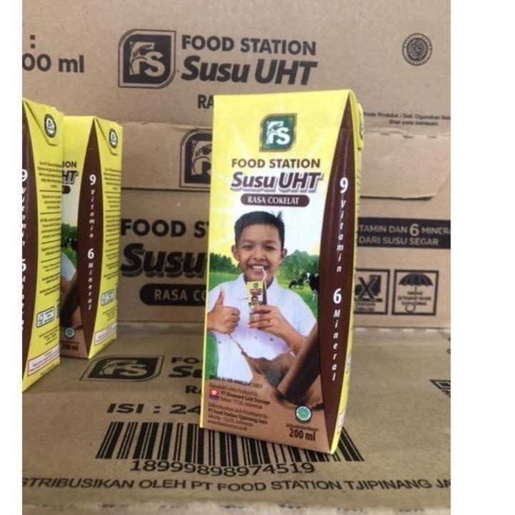 Jual Trendy SUSU UHT FOOD STATION 200 ML isi 24 pcs Exp 2023 | Shopee Indonesia