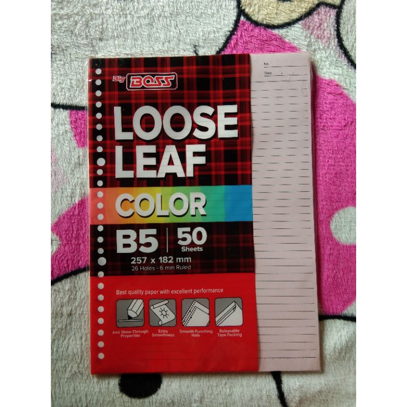 Jual LOOSE LEAF BIG BOSS B5 50 SHEETS | Shopee Indonesia
