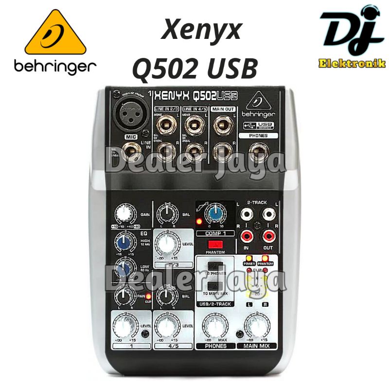 Jual Mixer Analog Behringer Q 502 USB / Q502 USB / Q502USB - 5 channel | Shopee Indonesia