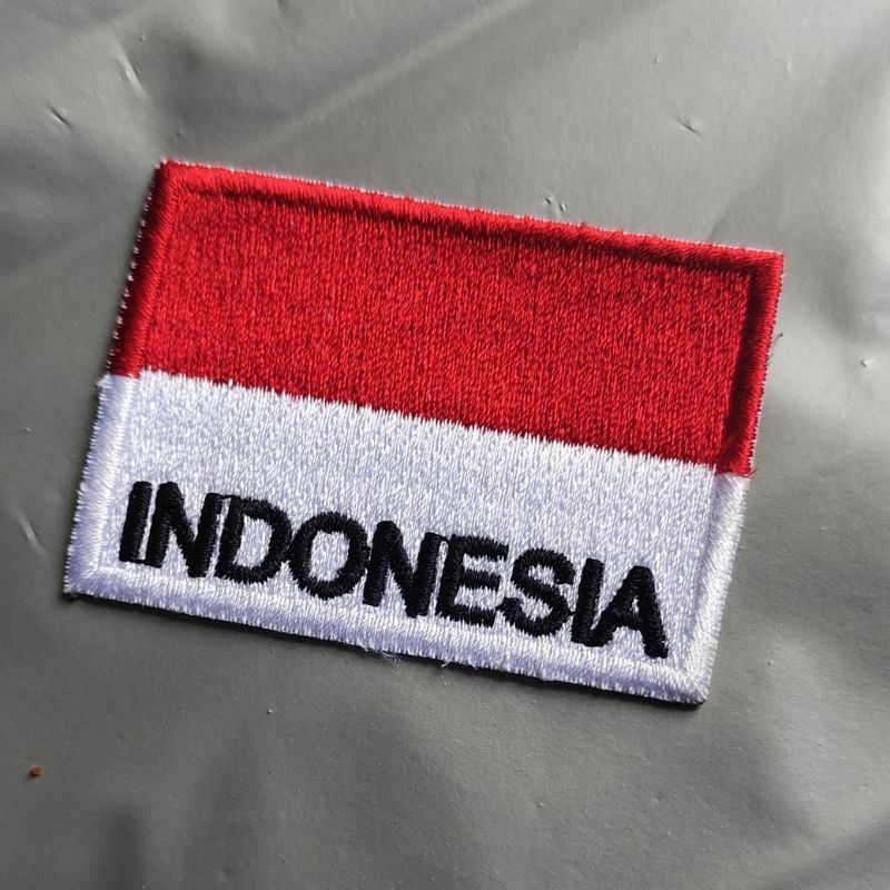 Jual Patch Emblem Badge Bendera Badge INDONESIA Merah Putih Bordir ...