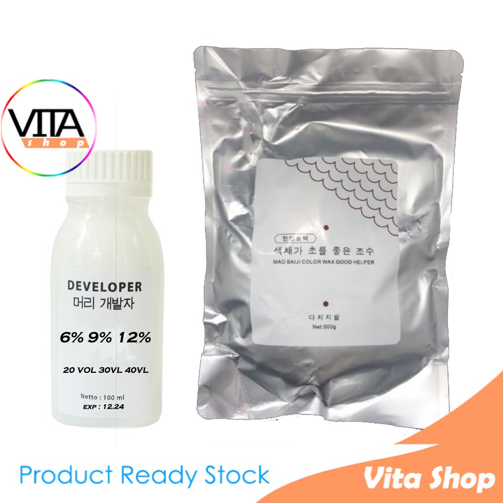 Jual BLEACH KOREAN + Developer Bleaching Rambut Korea Mao Baiji Putih ...
