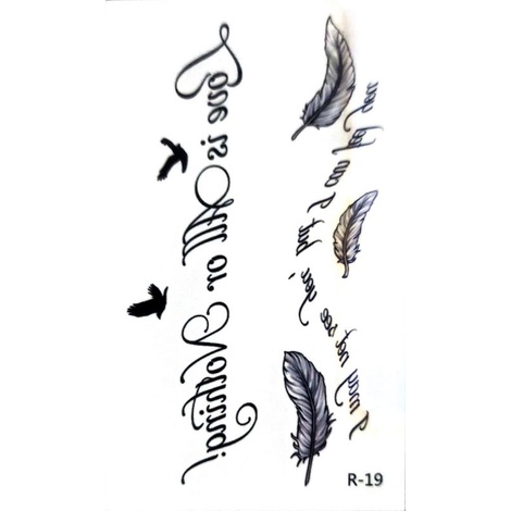 Jual Tatto temporer Tulisan aesthetic 1|tato temporary kecil tulisan ...