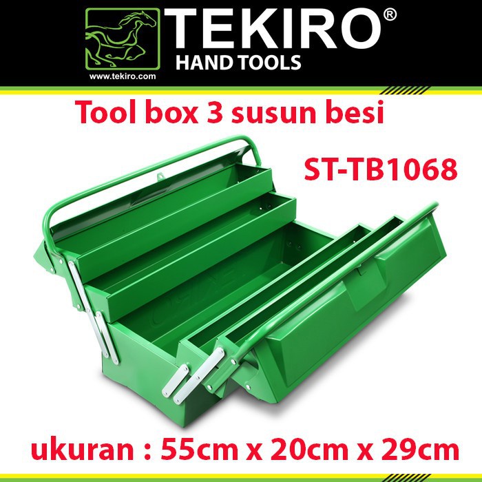 Jual Tool Box 3 Susun Besi TEKIRO ST-TB1068 55x20x29cm - TOOLBOX BESI | Shopee Indonesia