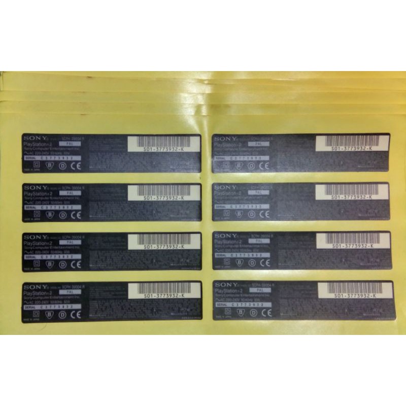Jual barcode sticker PS2 fat | Shopee Indonesia