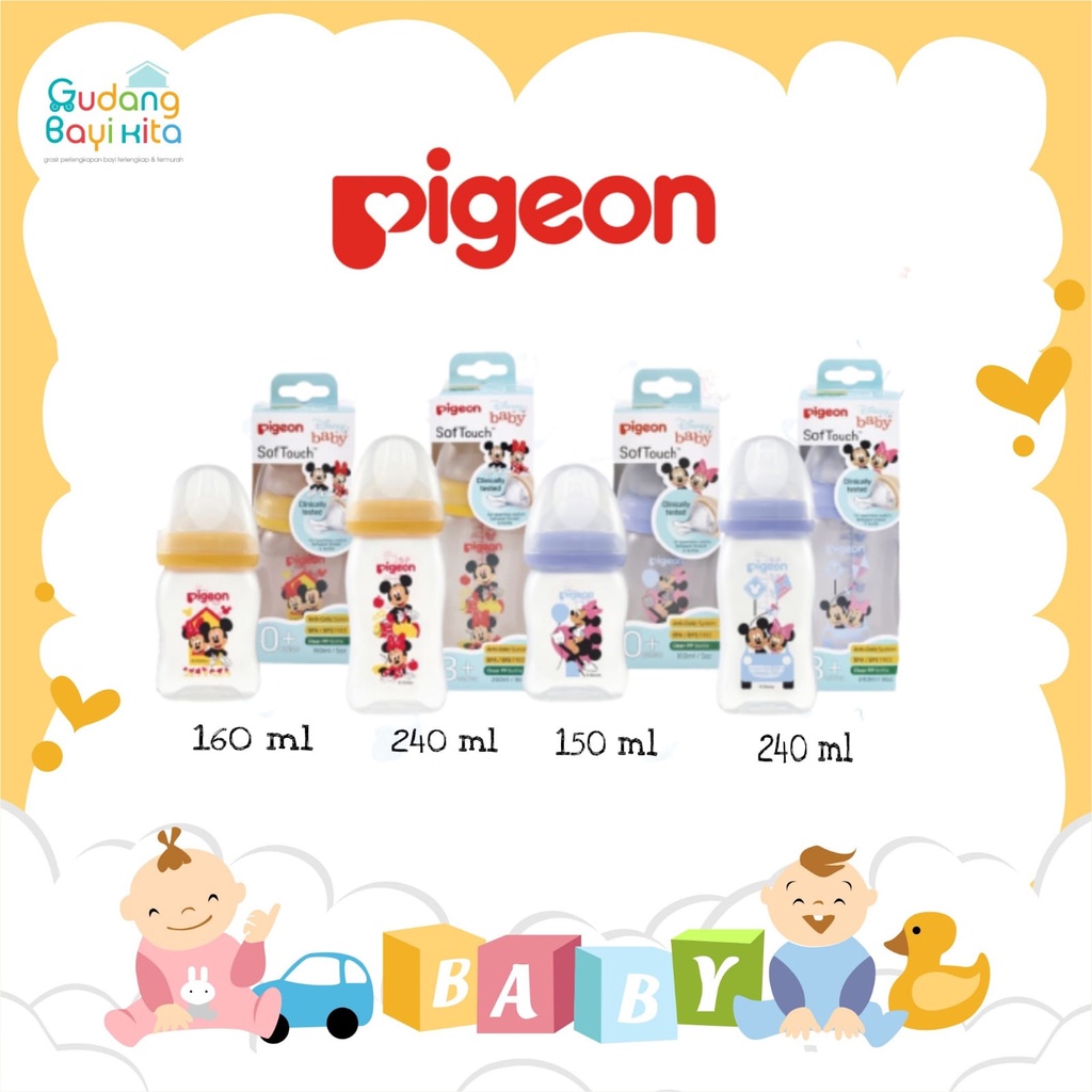 Jual PIGEON Botol PP Wide Neck 160ML DAN 240ML - Botol Susu Anak - Botol Susu Pigeon | Shopee ...