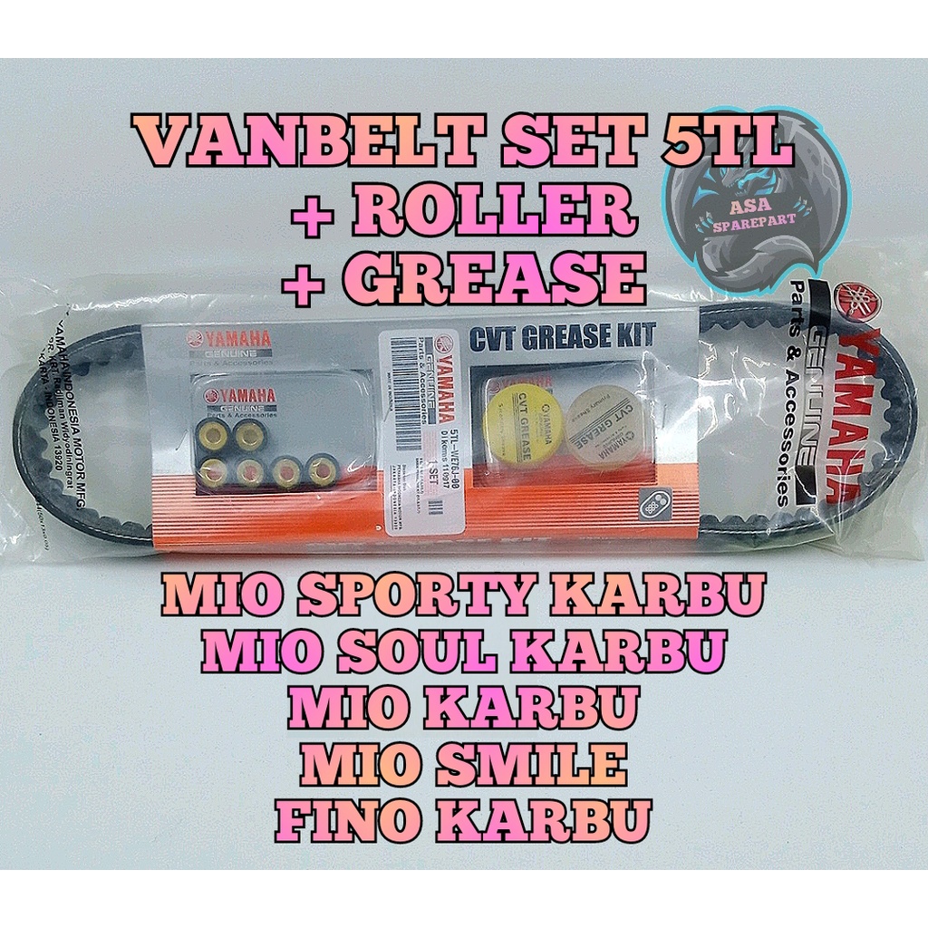 Jual Vanbelt + Roller 5TL Motor Yamaha MIO SPORTY / KARBU , MIO SMILE , MIO SOUL CARBU , FINO ...