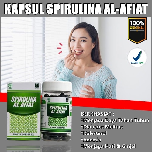 Jual PROMO spirulina al afiat 60 kapsul obat herbal kolesterol dan ...