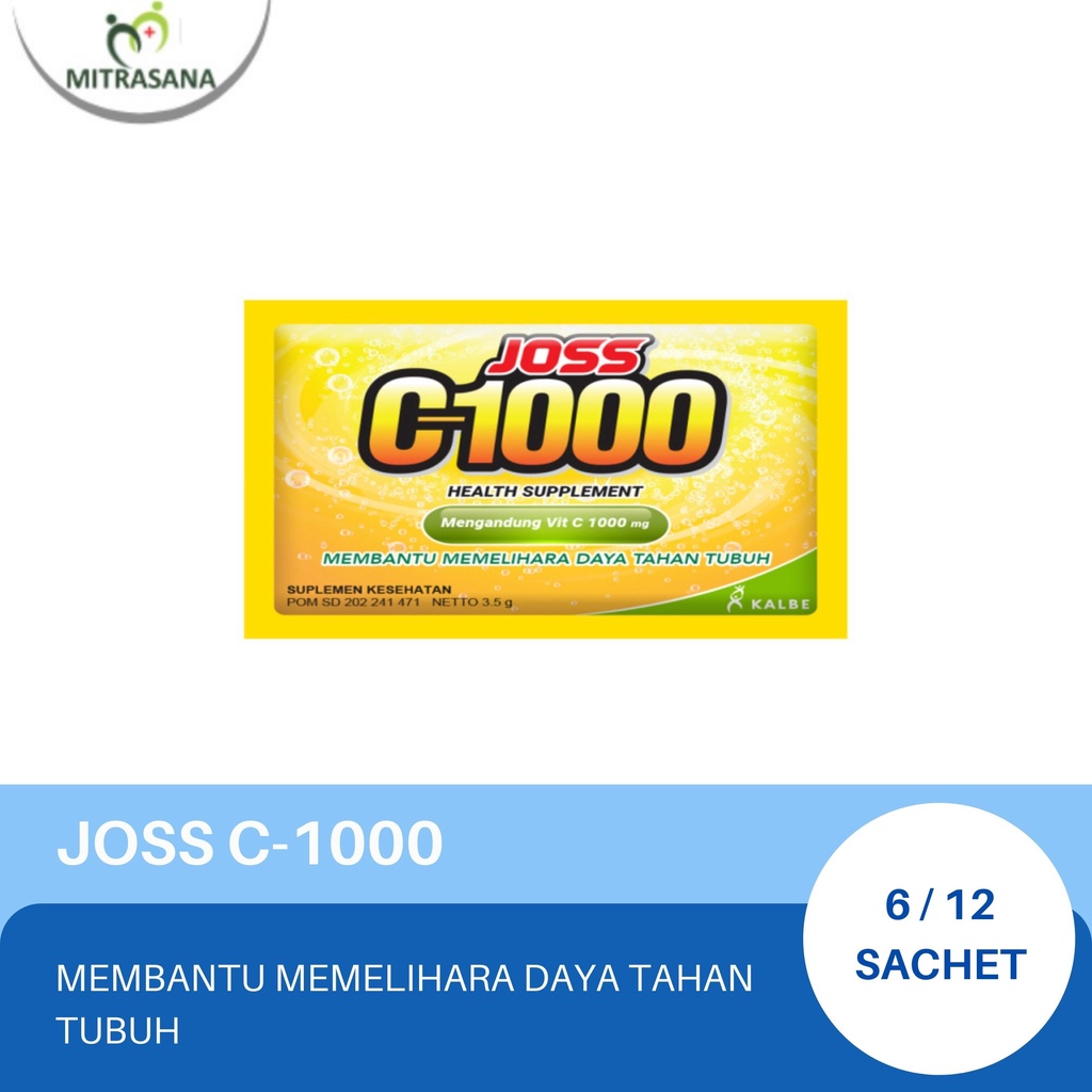 Jual Joss C-1000 / Vitamin C / 6 atau 12 Sachet | Shopee Indonesia