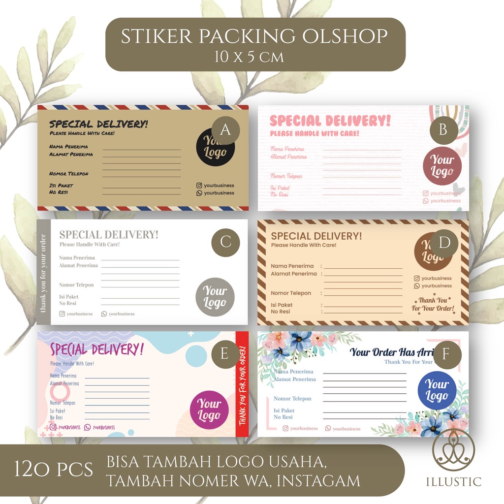 Jual Sticker Packing Online Shop Label pengiriman (120 PCS) | Shopee ...