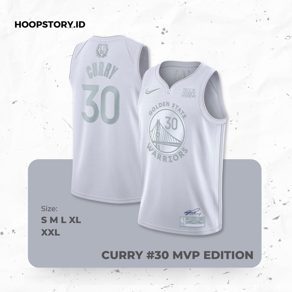 Jual MVP WHITE EDITION GSW #30 STEPHEN CURRY | Shopee Indonesia