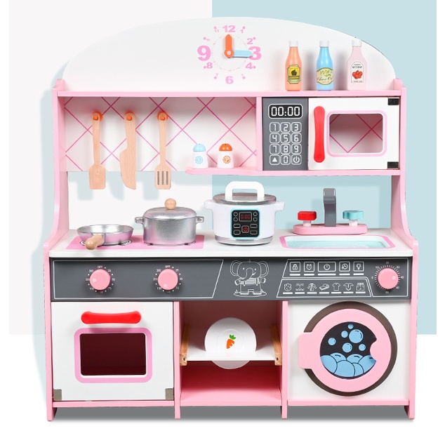 Jual Japanese PINK Wooden Kitchen - Wooden toys | Shopee Indonesia