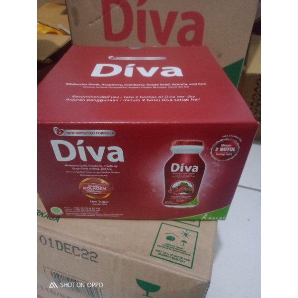 Jual Diva Liquid Mixed Berries Beauty Drink With Collagen 85ml / box ...