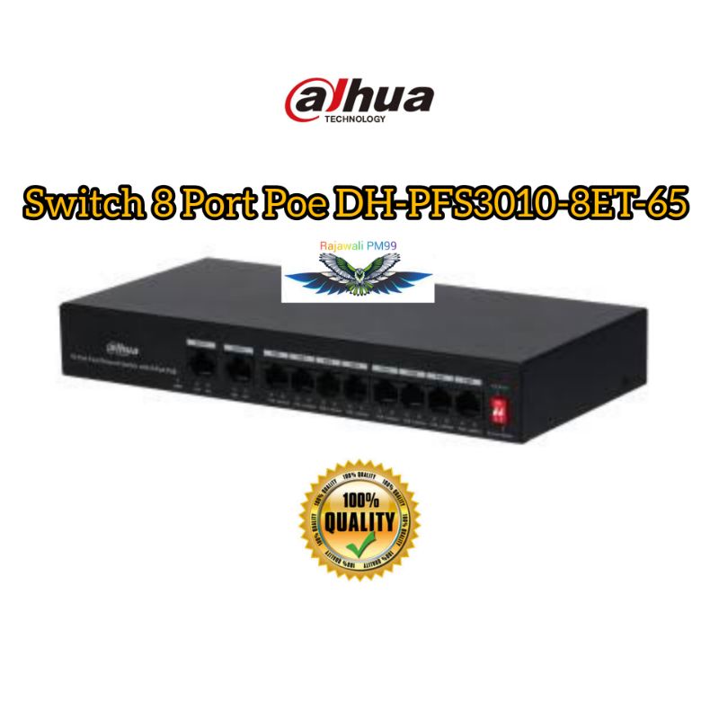 Jual Dahua Switch 8 Port Poe DH-PFS3010-8ET-96 Garansi Resmi | Shopee ...