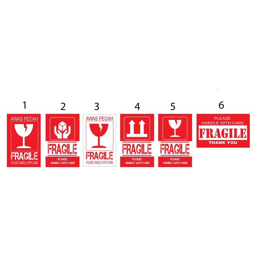 Jual stiker fragile /stiker fragile harga terjangkau | Shopee Indonesia