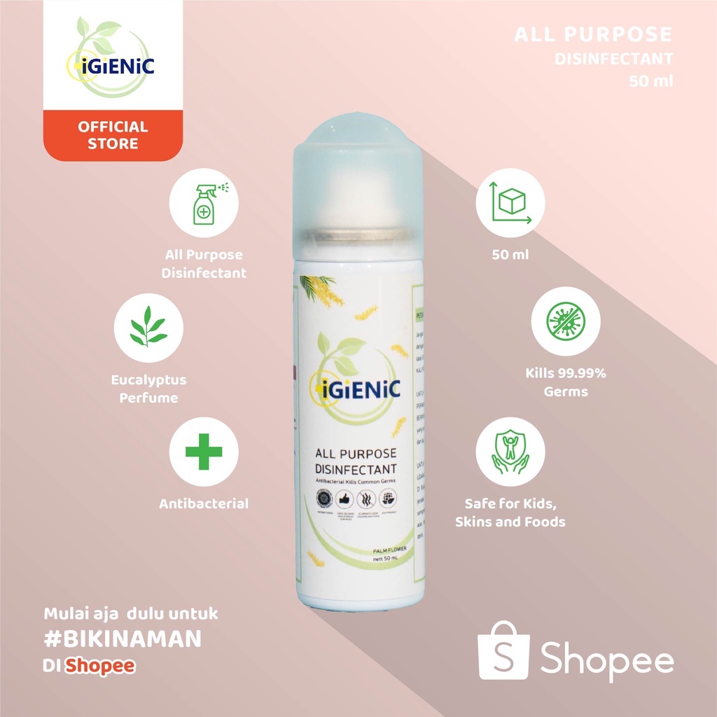 Jual SANITIZER - ALL PURPOSE DISINFECTANT MINI UKURAN 50 ML GAMPANG DAN ...