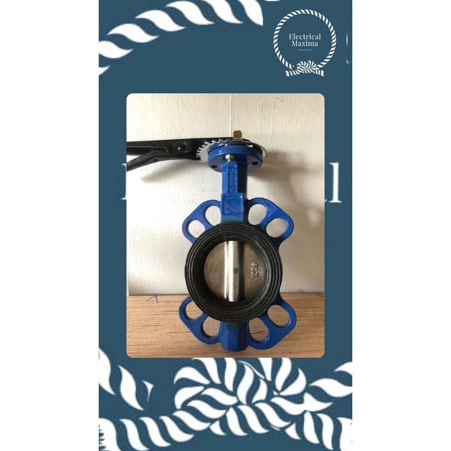 Jual Butterfly Valve 2inci DN50 Besi EPDM D71X-16 Katup Kupu-Kupu | Shopee Indonesia