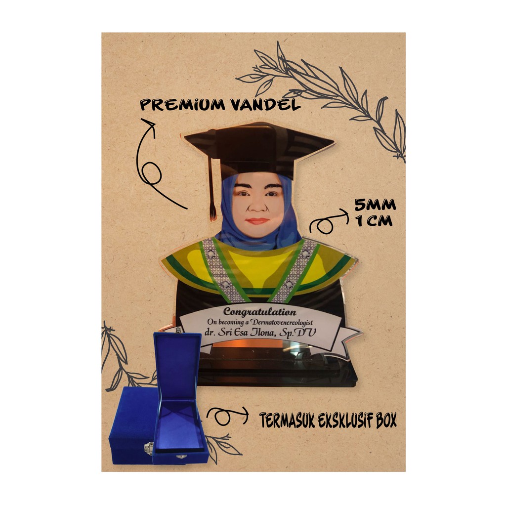 Jual VANDEL AKRILIK LENGKAP DENGAN BOX / PLAKAT WISUDA / PLAKAT CUSTOM ...