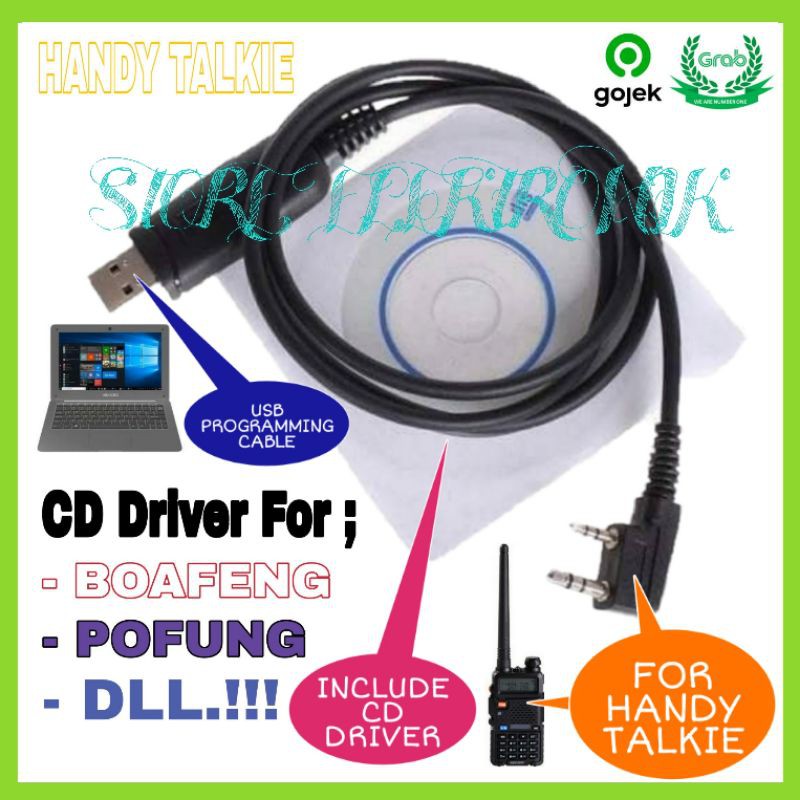 Jual Baofeng HT USB Programming Cable - Kabel Data + CD Driver Software ...