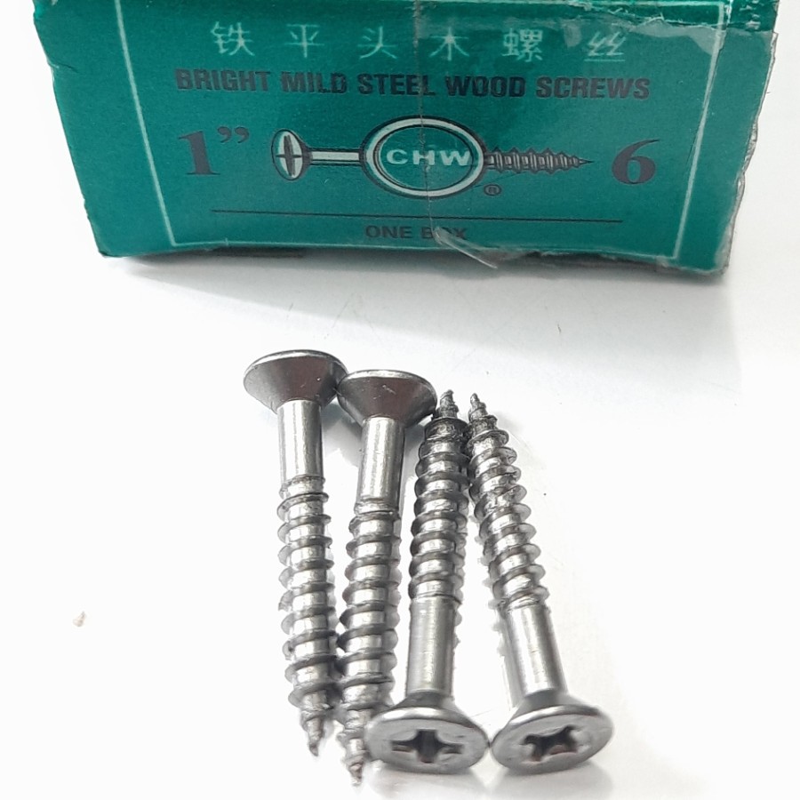 Jual SEKRUP KAYU CHW 1INCH X 6 (+) / SKRUP WOOD SCREW (A165) | Shopee ...