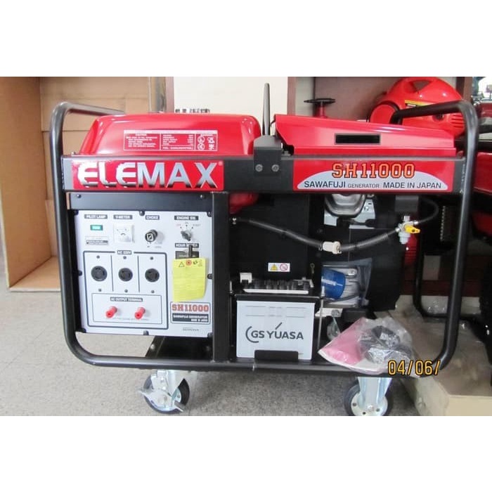 Jual ELEMAX SH 11000 RAVS mesin genset bensin HONDA 9.5KVA heavy duty | Shopee Indonesia