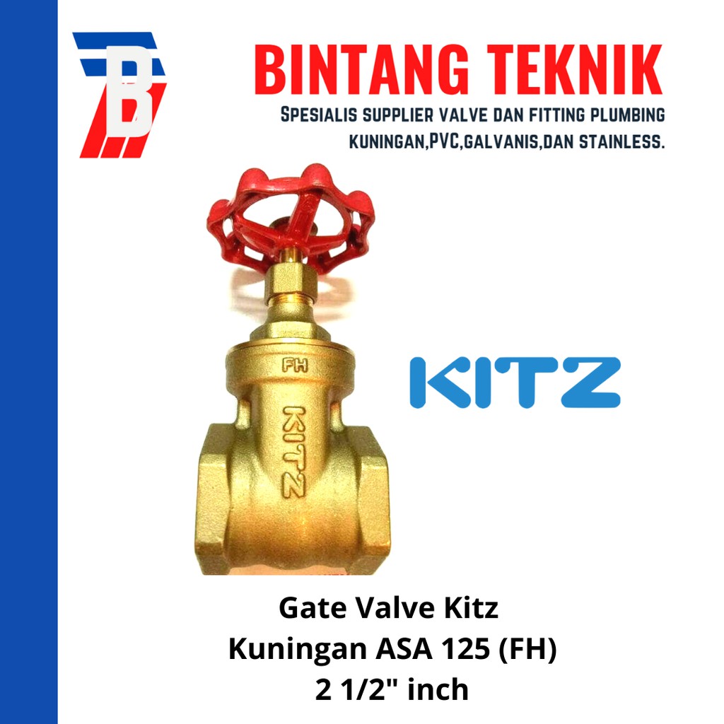 Jual Gate Valve Kitz Kuningan 2 1/2" inch | Shopee Indonesia
