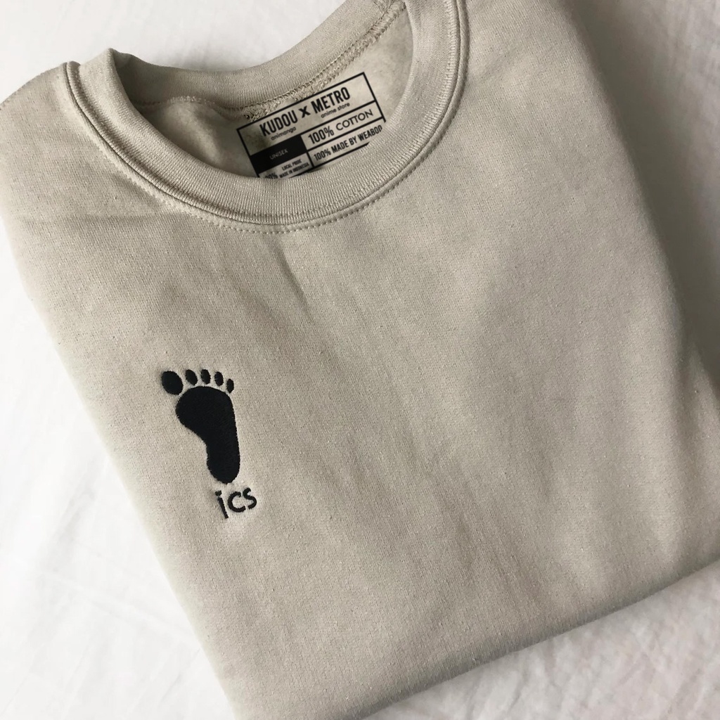 Jual Crewneck ICS Haikyuu Grey Embroidery Anime Manga Haikyu Karasuno ...