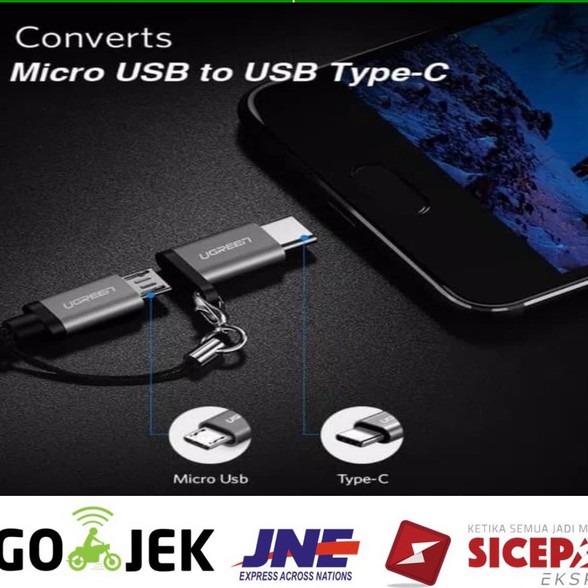 Jual Adapter micro usb to type c otg usb micro female ke type c male ...