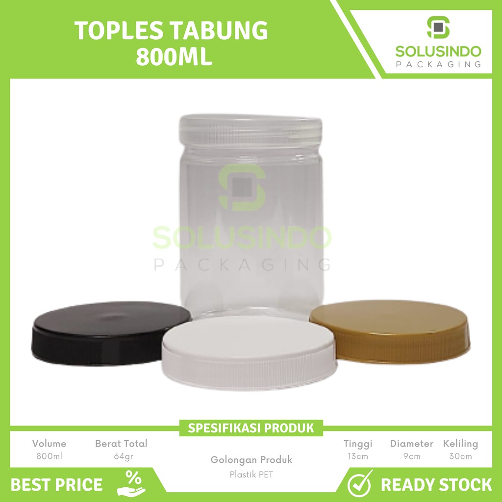 Jual Toples Tabung 800 ml - Toples Jar Cylinder (MINIMUM 10 PCS ...