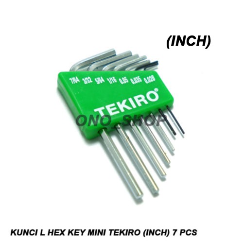 Jual Kunci L Hex Key Mini Tekiro (inch) 7 Pcs | Shopee Indonesia