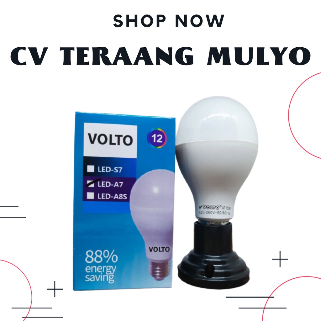Jual Lampu LED A7 15Watt Cahaya Putih VOLTO | Shopee Indonesia