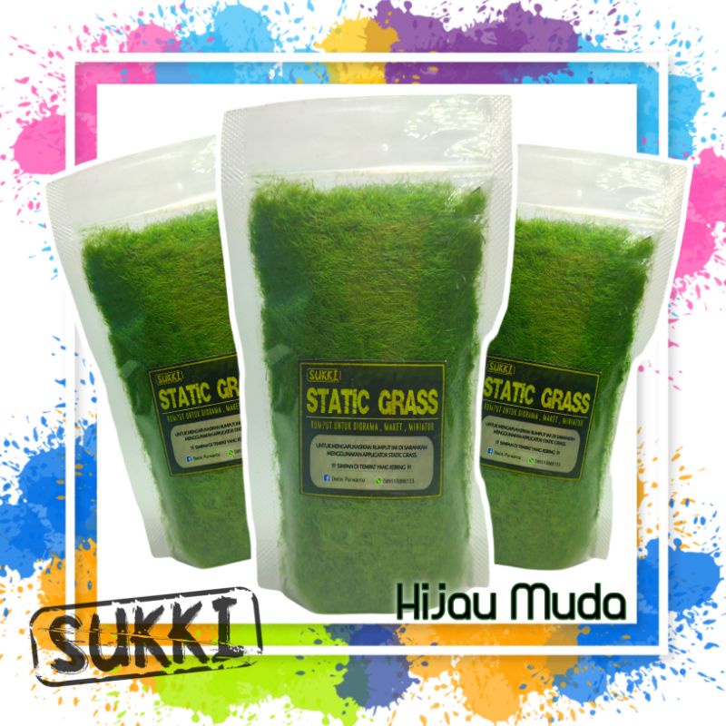 Jual bahan diorama rumput statis / grass static untuk miniatur diorama ...