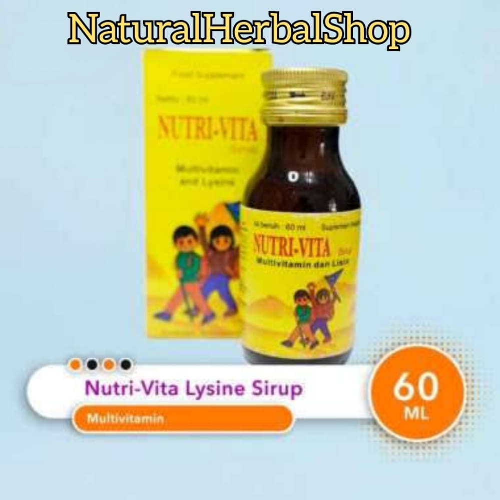 Jual Multivitamin & Lysine Anak - Anak Nutri Vita Syrup 60ml Untuk Daya ...
