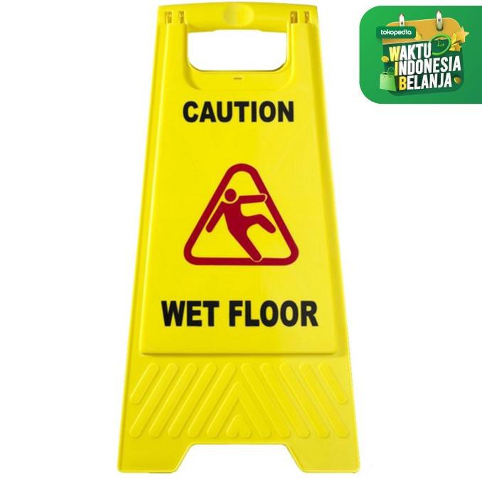 Jual Wet Floor Sign Caution /Papan Peringatan Lantai Basah Licin PROVEN ...