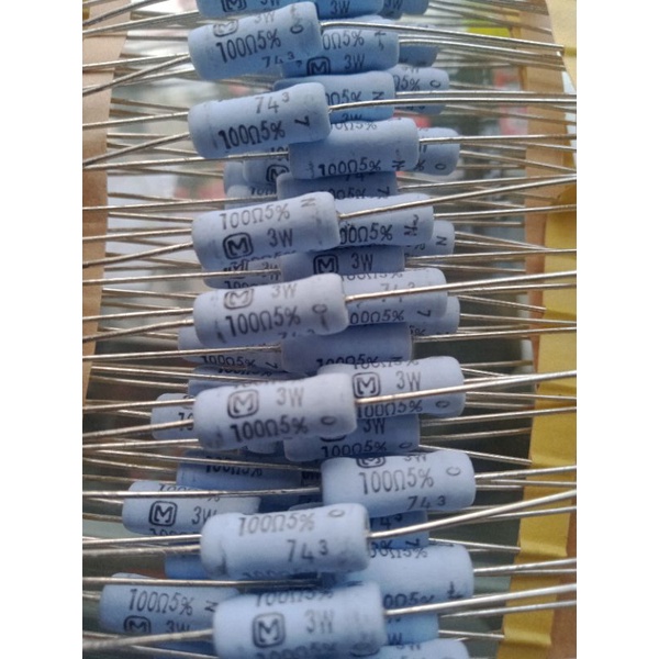 Jual RESISTOR PANASONIC 3 WATT 100 OHM 5% ORIGINAL PENGGANTI RESISTOR ...