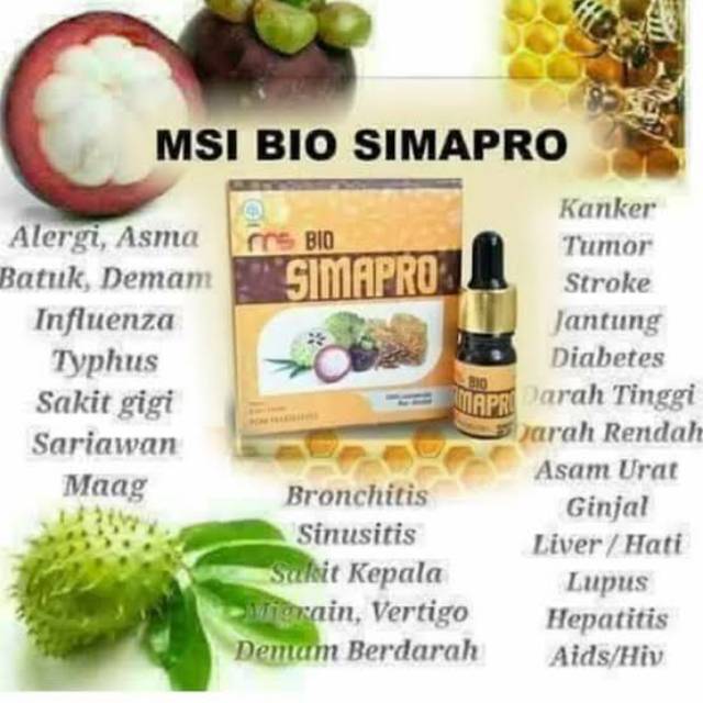 Jual Bio Simapro MSI menjaga imunitas tubuh mengurangi koresterol obat alergi bronchitis demam ...