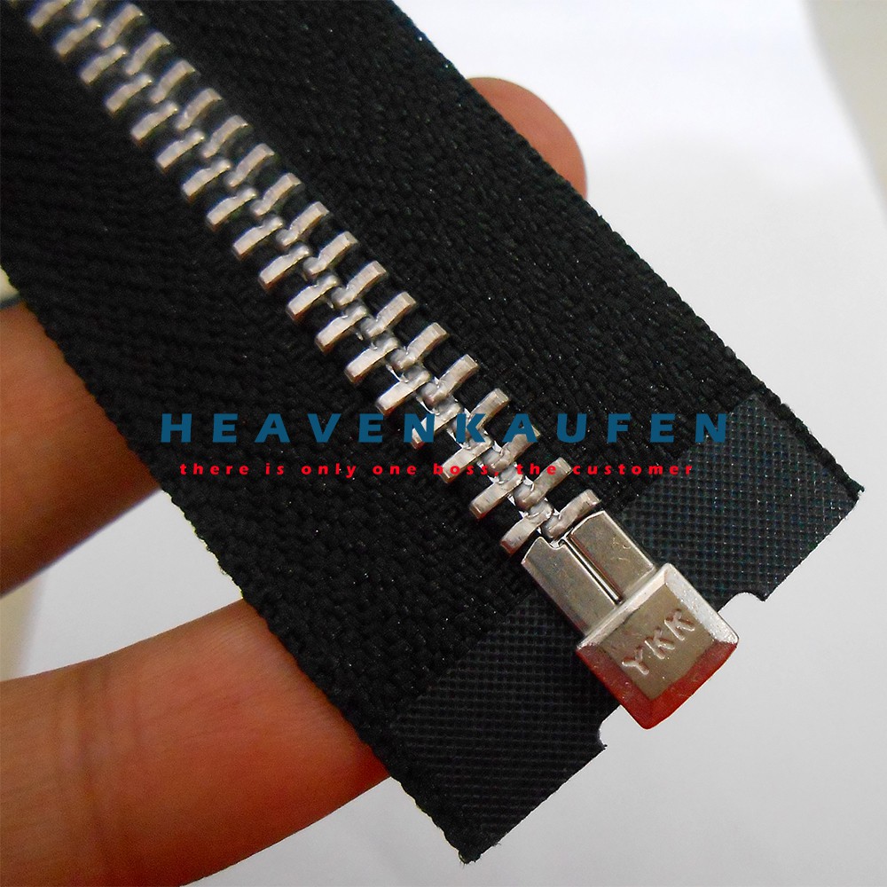 Jual GROSIR Resleting/Zipper Jaket YKK Besi 75 cm Hitam-Silver | Shopee Indonesia