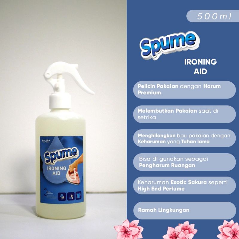 Jual Spume ironing aid 500ml spray pewangi pelicin setrika pakaian ...