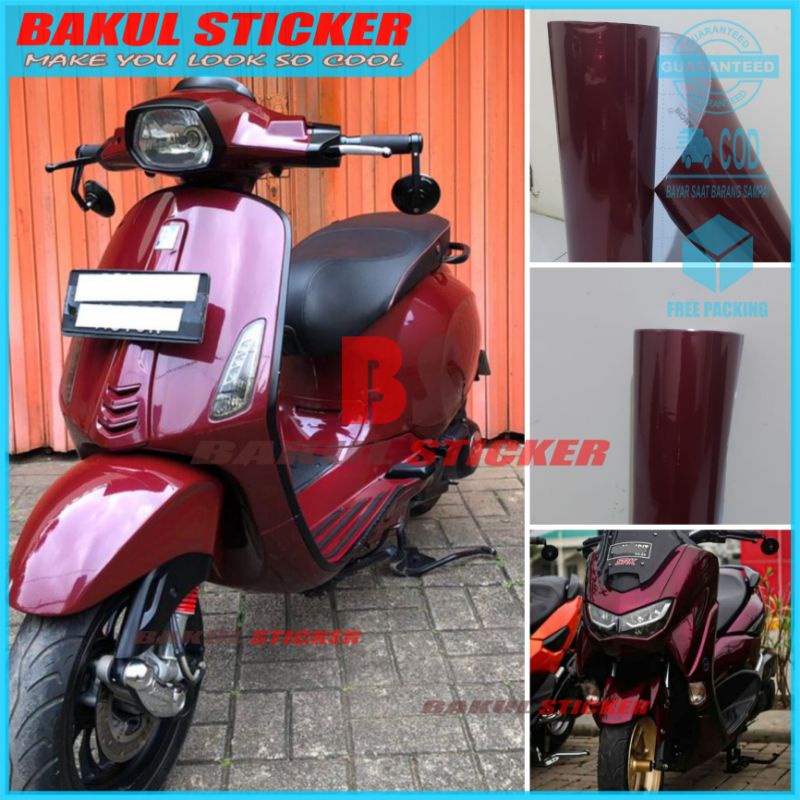 Jual Stiker Skotlet Merah Maroon Metalik Candy Premium Scotlet Motor ...