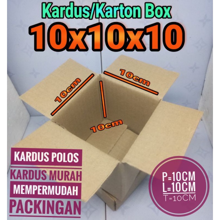 Jual kardus kecil kardus mini UK 10x10x10 kardus polos | Shopee Indonesia