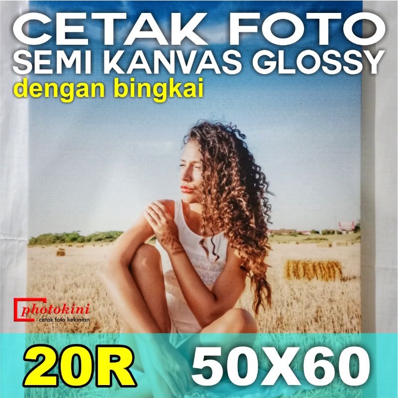 Jual Cetak Foto Photo Semi Kanvas Canvas Glossy 20R Dengan Bingkai ...