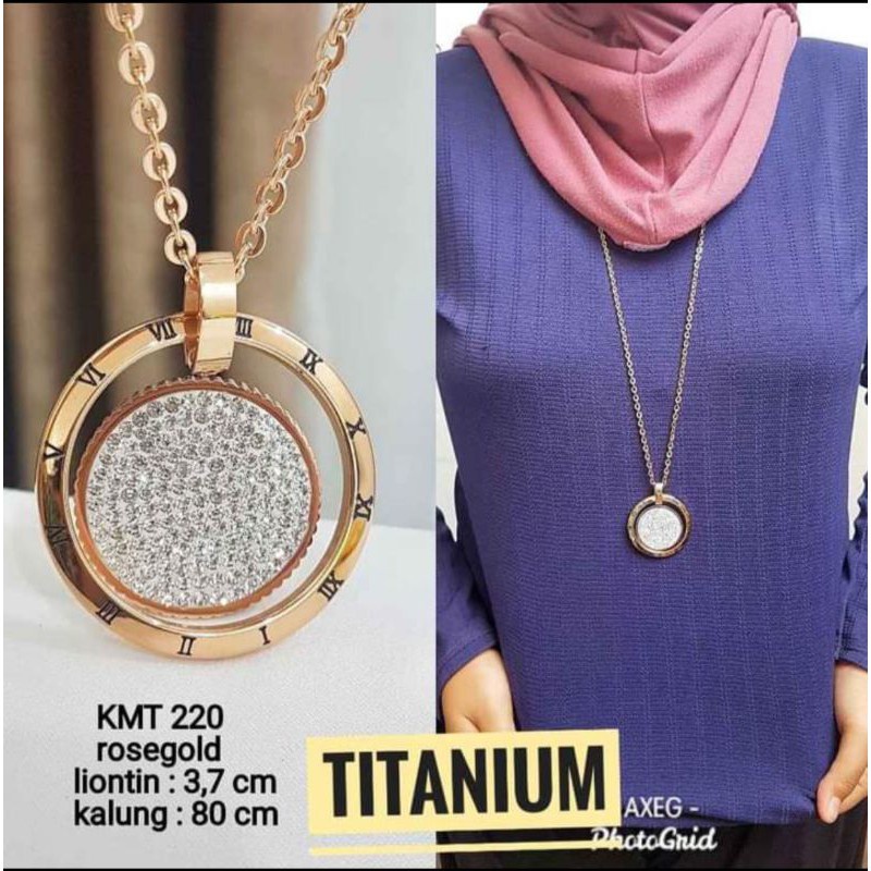 Jual Kalung Titanium Panjang/kalung titanium/kalung titanium Wanita Anti Karat /kalung wanita ...
