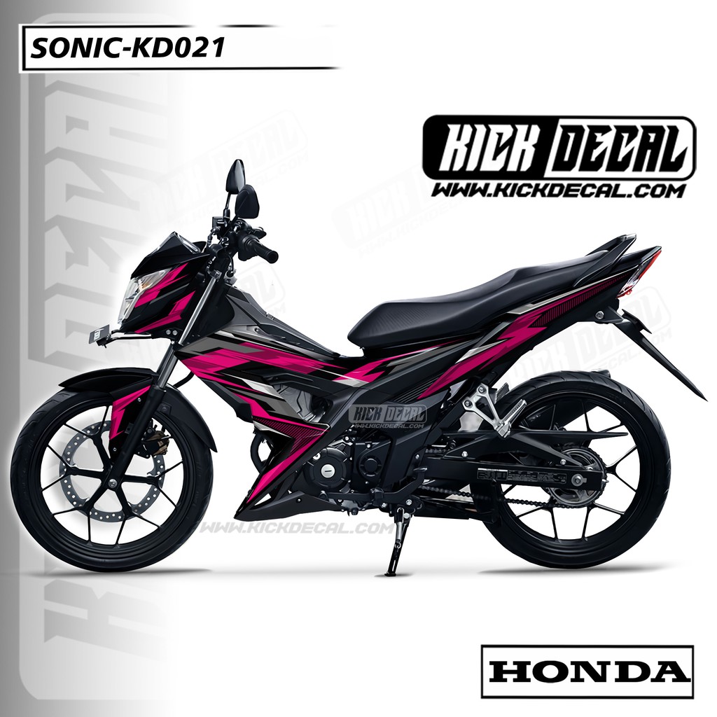 Jual STICKER DECAL MOTOR HONDA SONIC MERAH HITAM- KD021 | Shopee Indonesia
