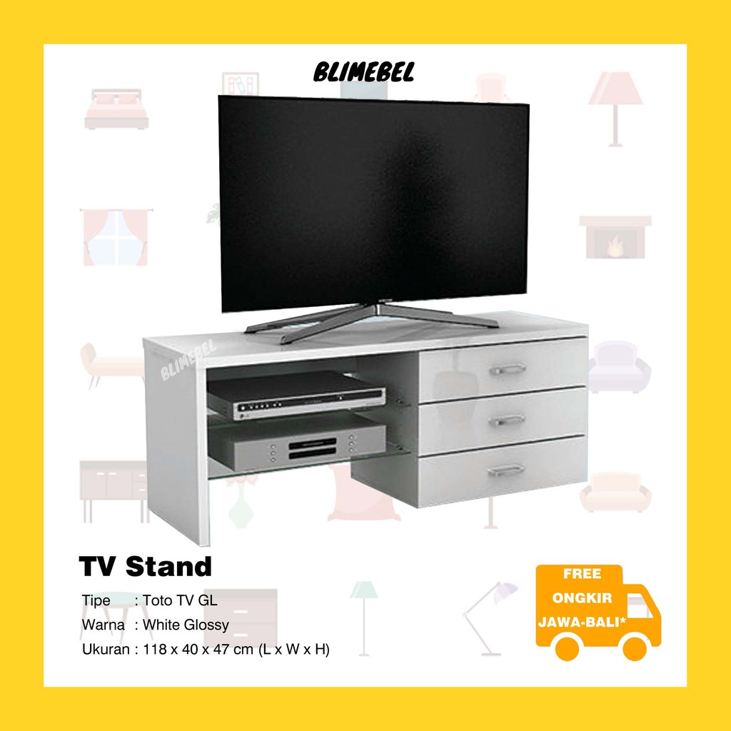 Jual [100% FREE ONGKIR JAWA & BALI*] TV Stand Toto TV GL / Meja TV ...
