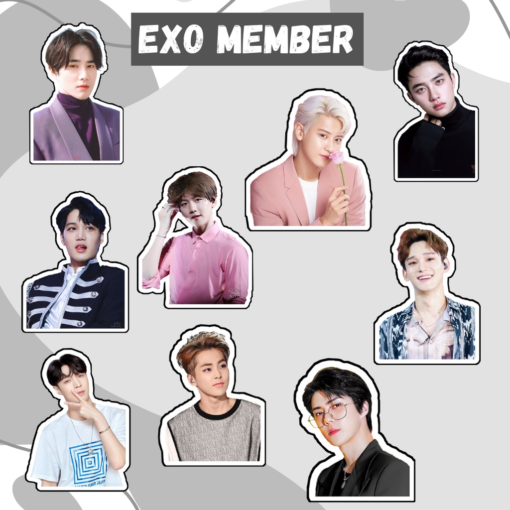 Jual Stiker Kpop Exo Kartun Chibi Lucu Berkualitas Murah Sticker Laptop ...