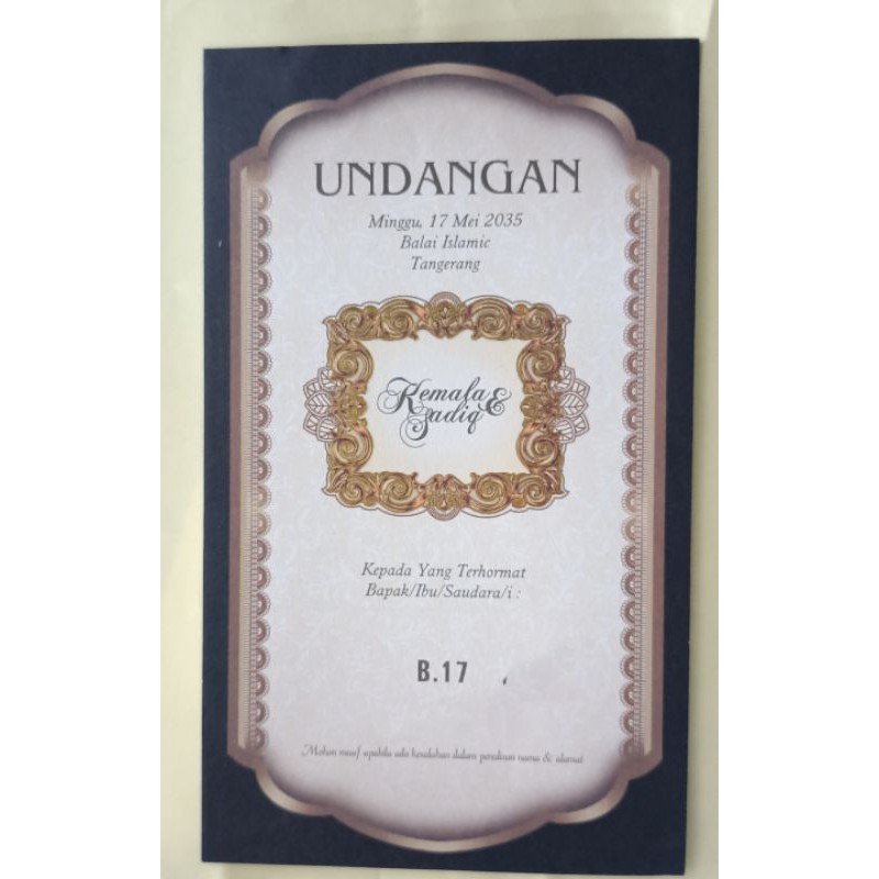 Jual BLANKO UNDANGAN BYAR 17/BYAR 18/UNDANGAN NIKAH/UNDANGAN/UNDANGAN ...